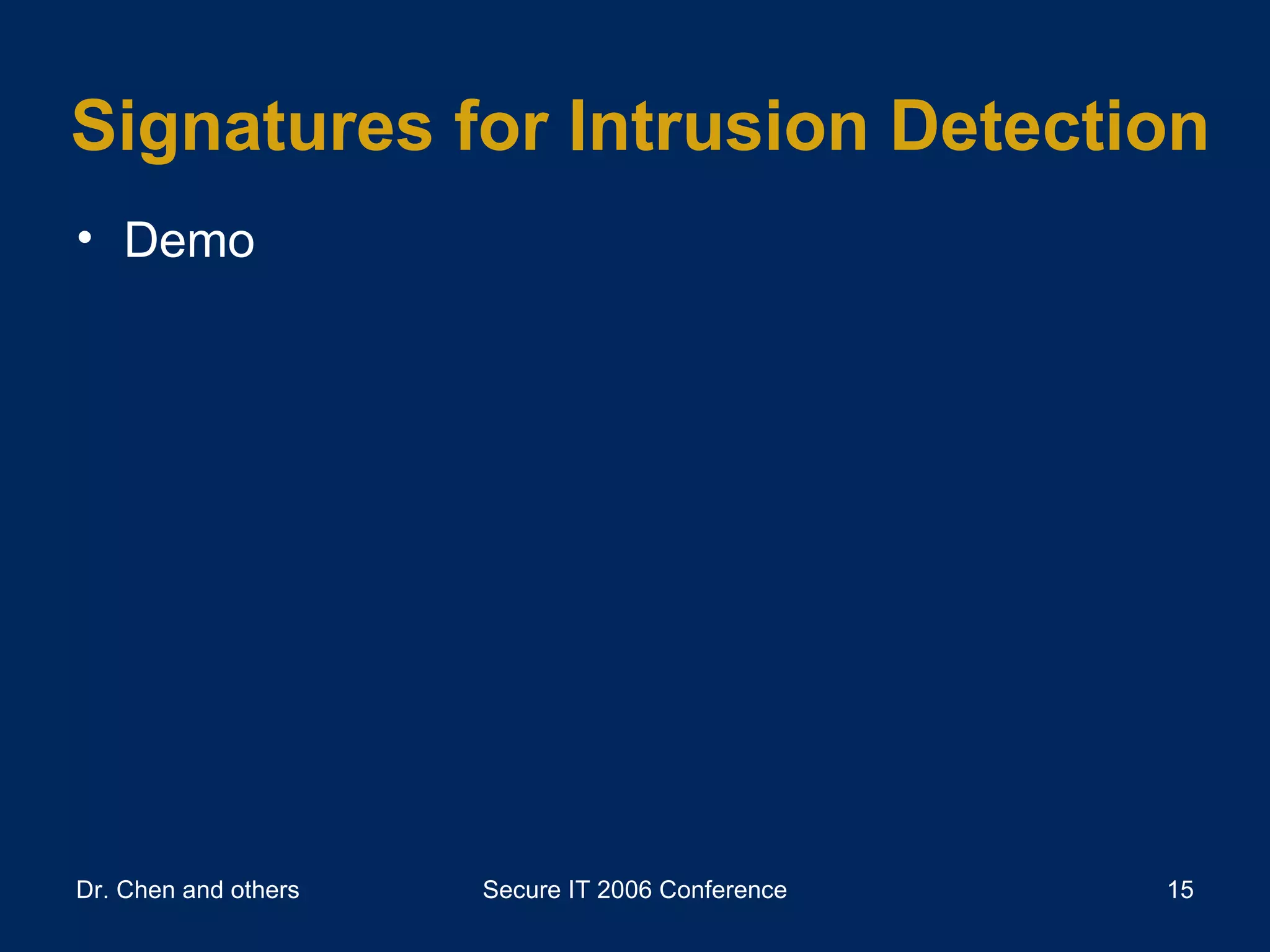 Lessons Learned from Teaching Intrusion Detection and Intrusion Prevention with Snort | PPT ...