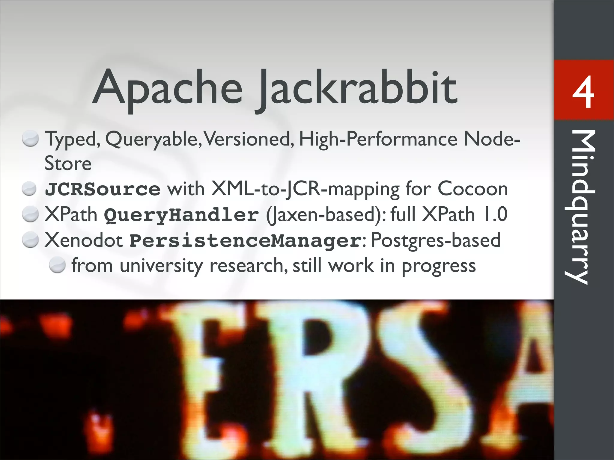 Lessons Learned Integrating Cocoon, Jackrabbit And Solr | PPT