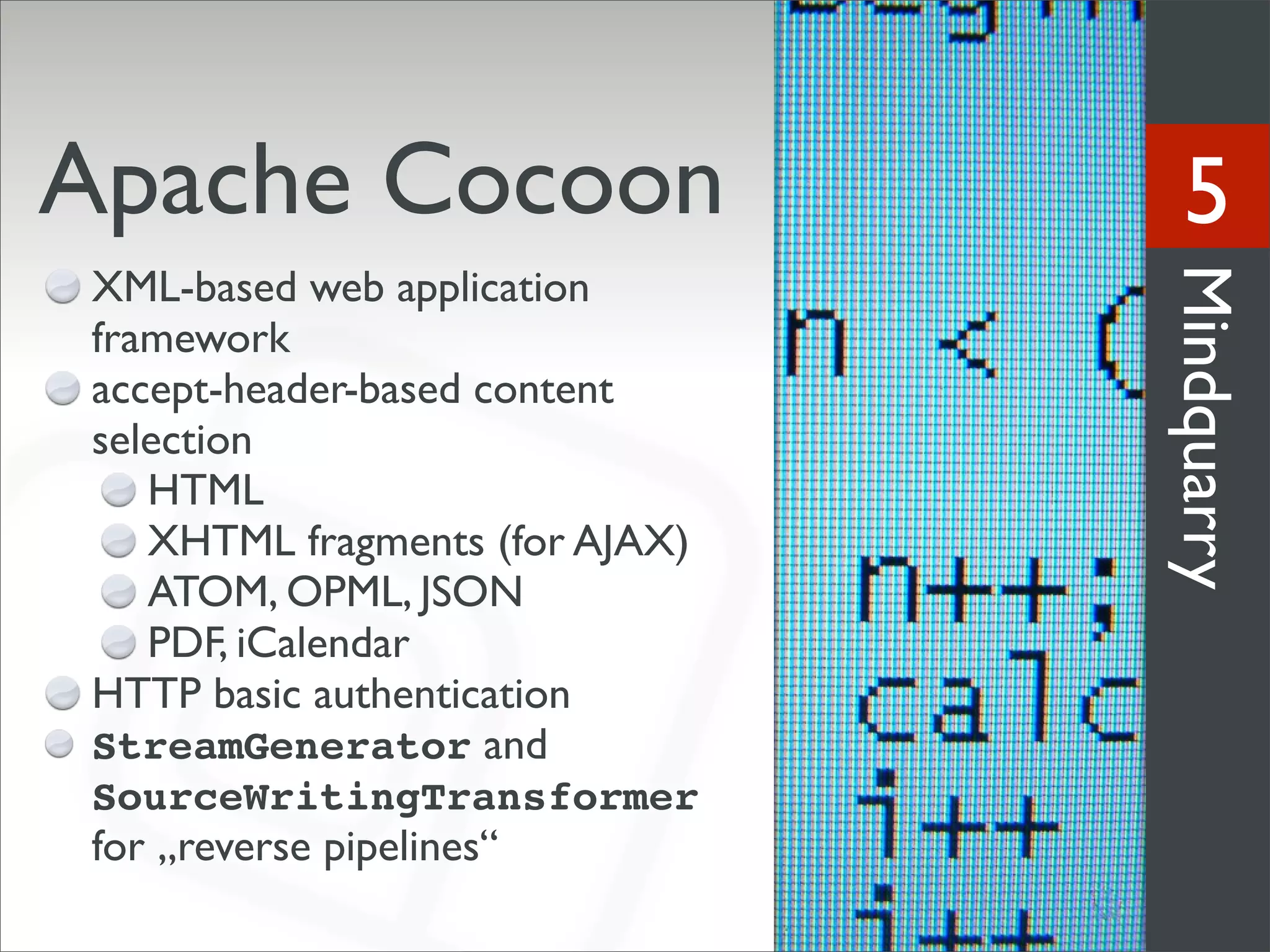 Lessons Learned Integrating Cocoon, Jackrabbit And Solr | PPT