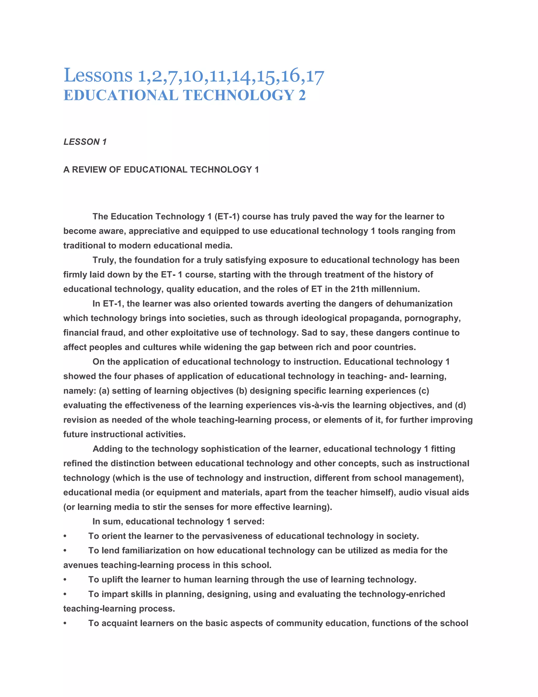Educational Technology | PDF | Education industry | Industries