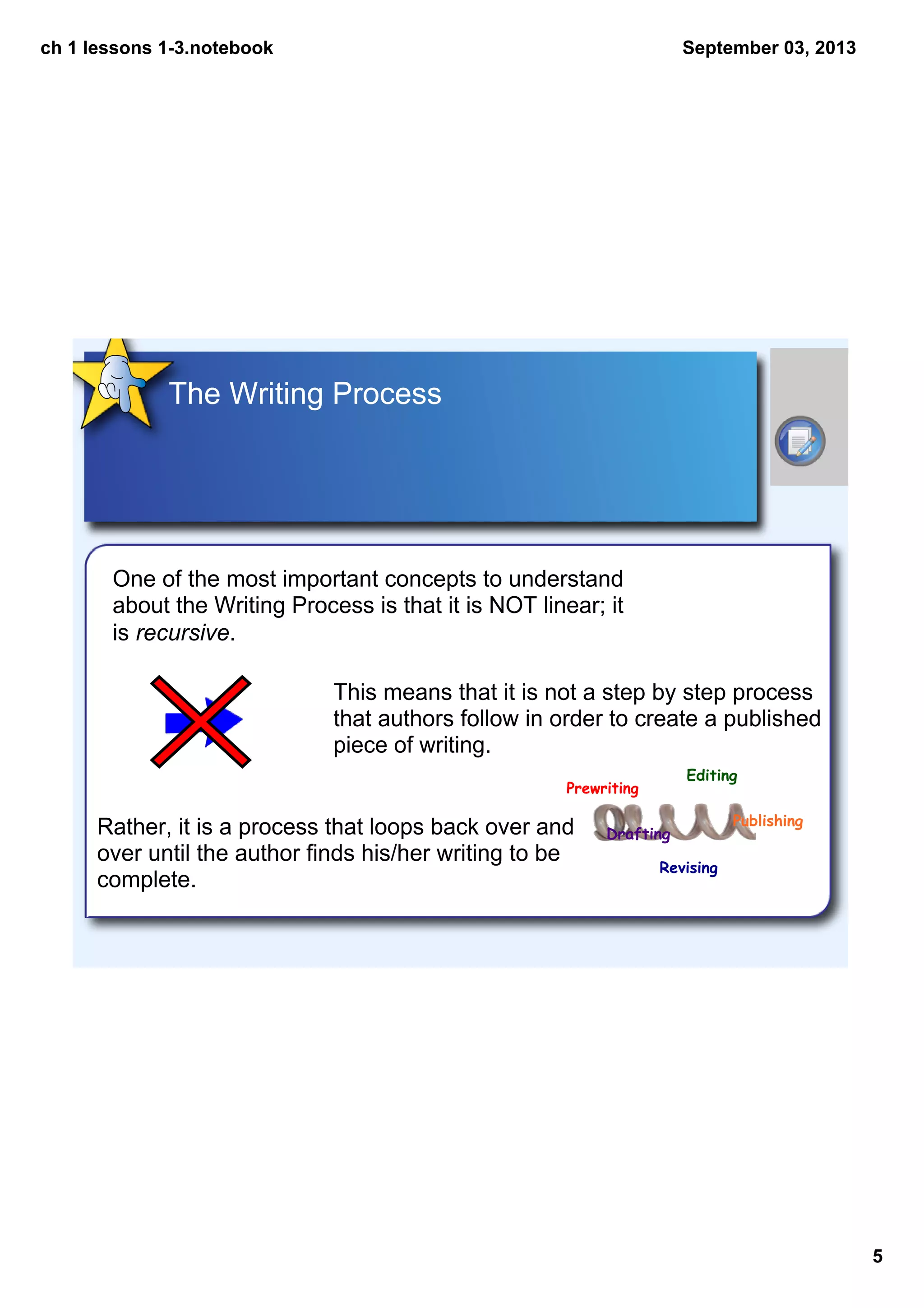 Lessons 1 3 and writing process | PDF