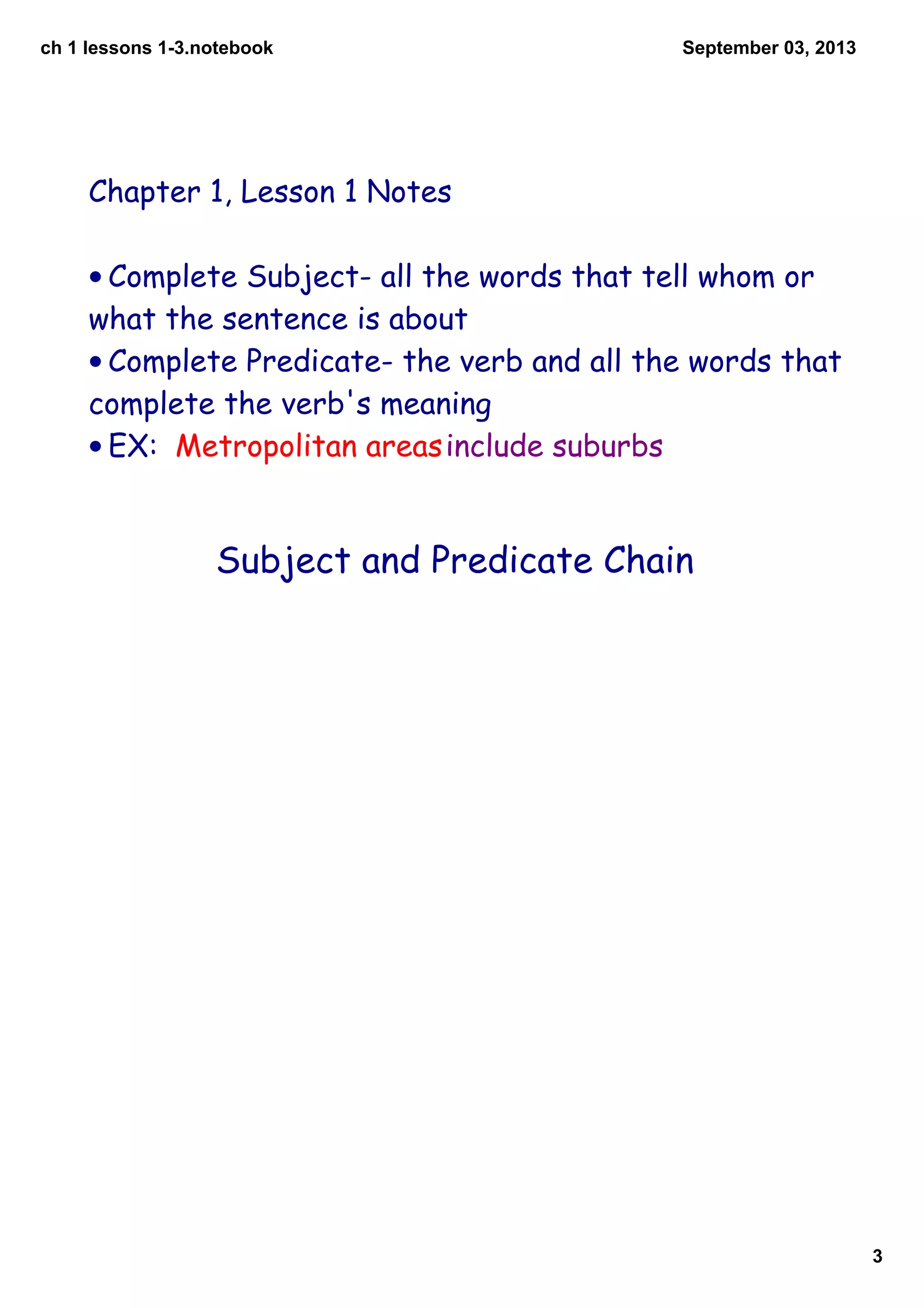 Lessons 1 3 and writing territories | PDF