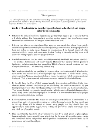 Lessons 1&2: Politics | PDF