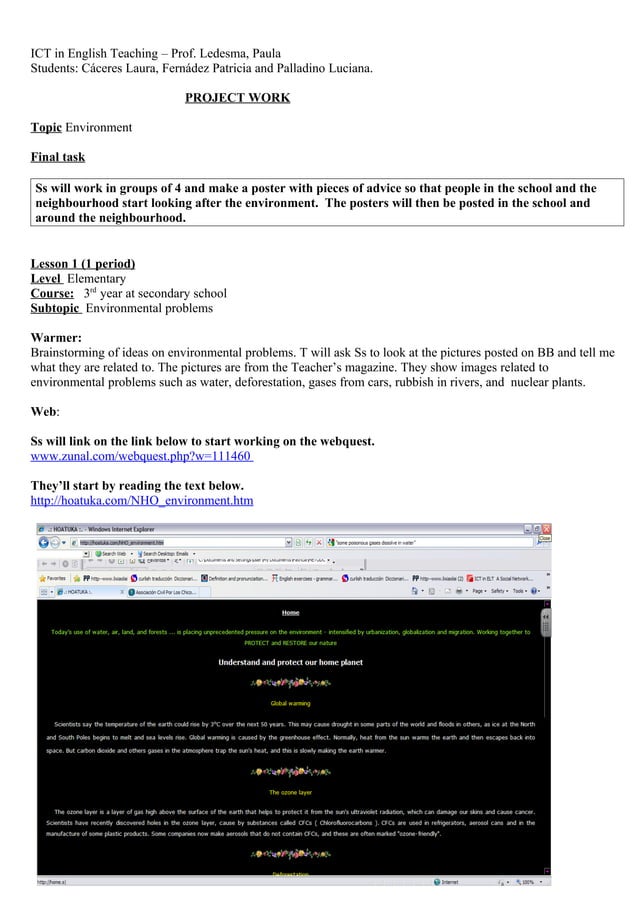 Internet Based Project Work | PDF