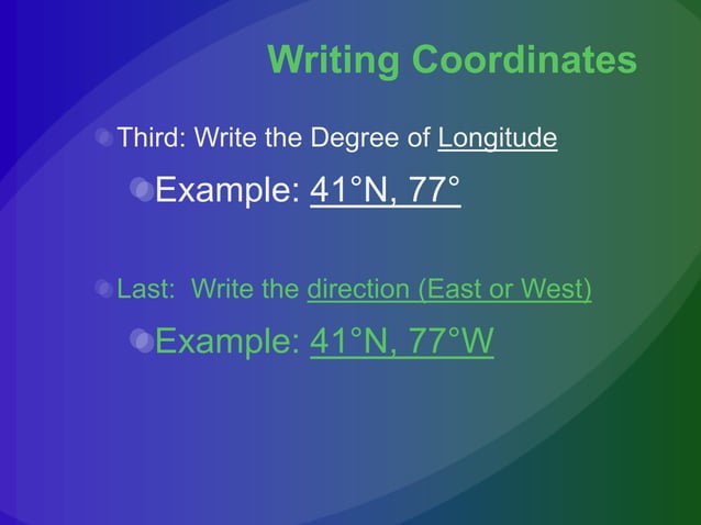 Writing Coordinates Ppt