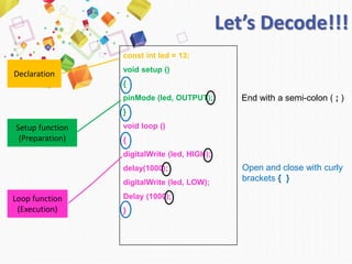 Lesson sample introduction to arduino | PPTX