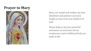 Lessons and prayers - Month of Mary | PPTX