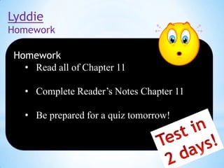 Lyddie: Lesson seven, Unit 1 | PPTX