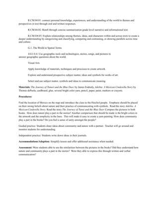 Lessons for diversity unit | PDF | Homework and Study | Education