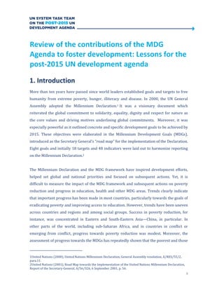 Lessons for post 2015 development | PDF