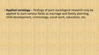 Lessons for sociology 1 | PPTX | Science