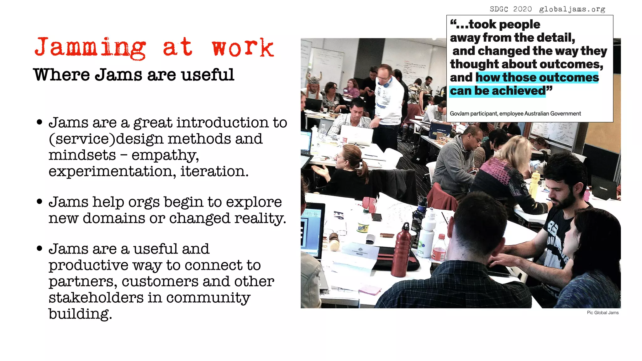 Lessons from 10 years of Jam, the boring slides from SDGC 2020 | PPT