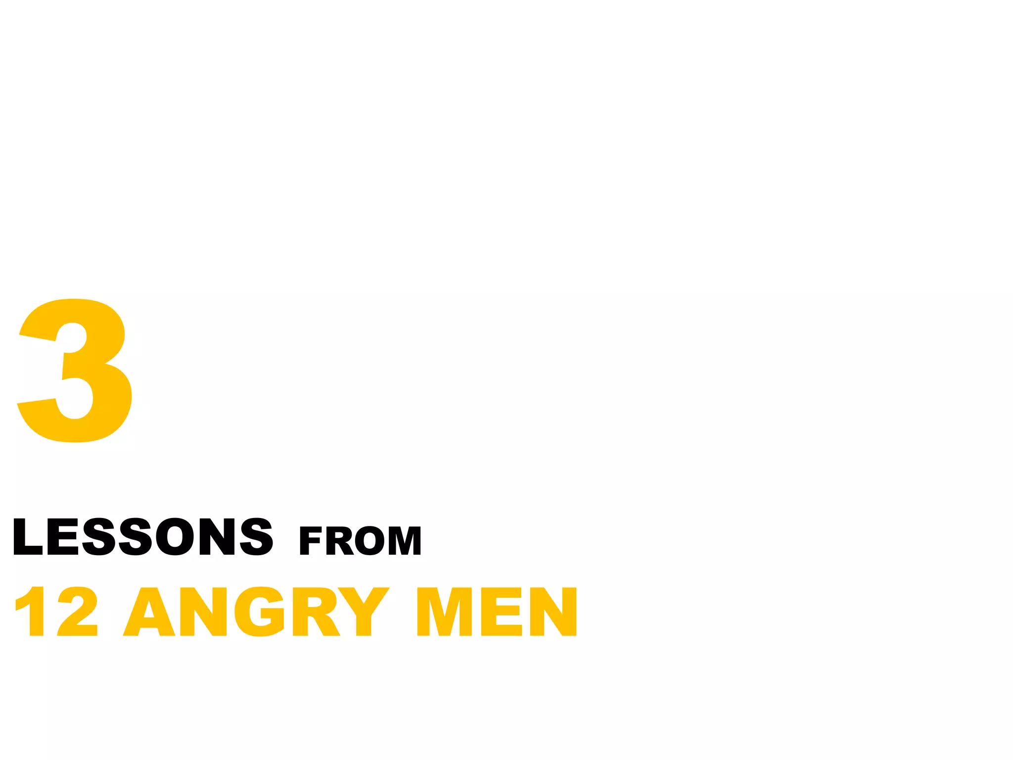 Lessons from 12 Angry Men | PPTX