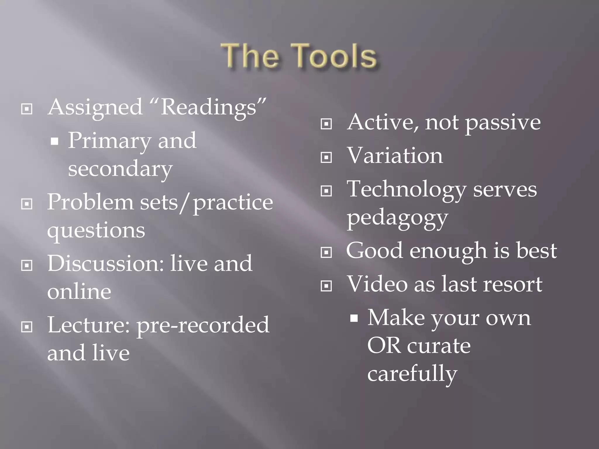 NITLE Shared Academics: Lessons from a Flipped Classroom | PPTX ...