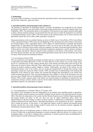 Lessons from agricultural policies and programmes in nigeria | PDF