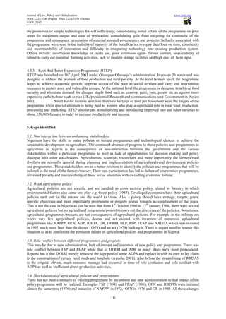 Lessons from agricultural policies and programmes in nigeria | PDF