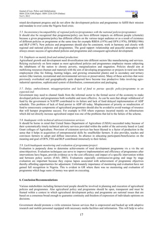 Lessons from agricultural policies and programmes in nigeria | PDF