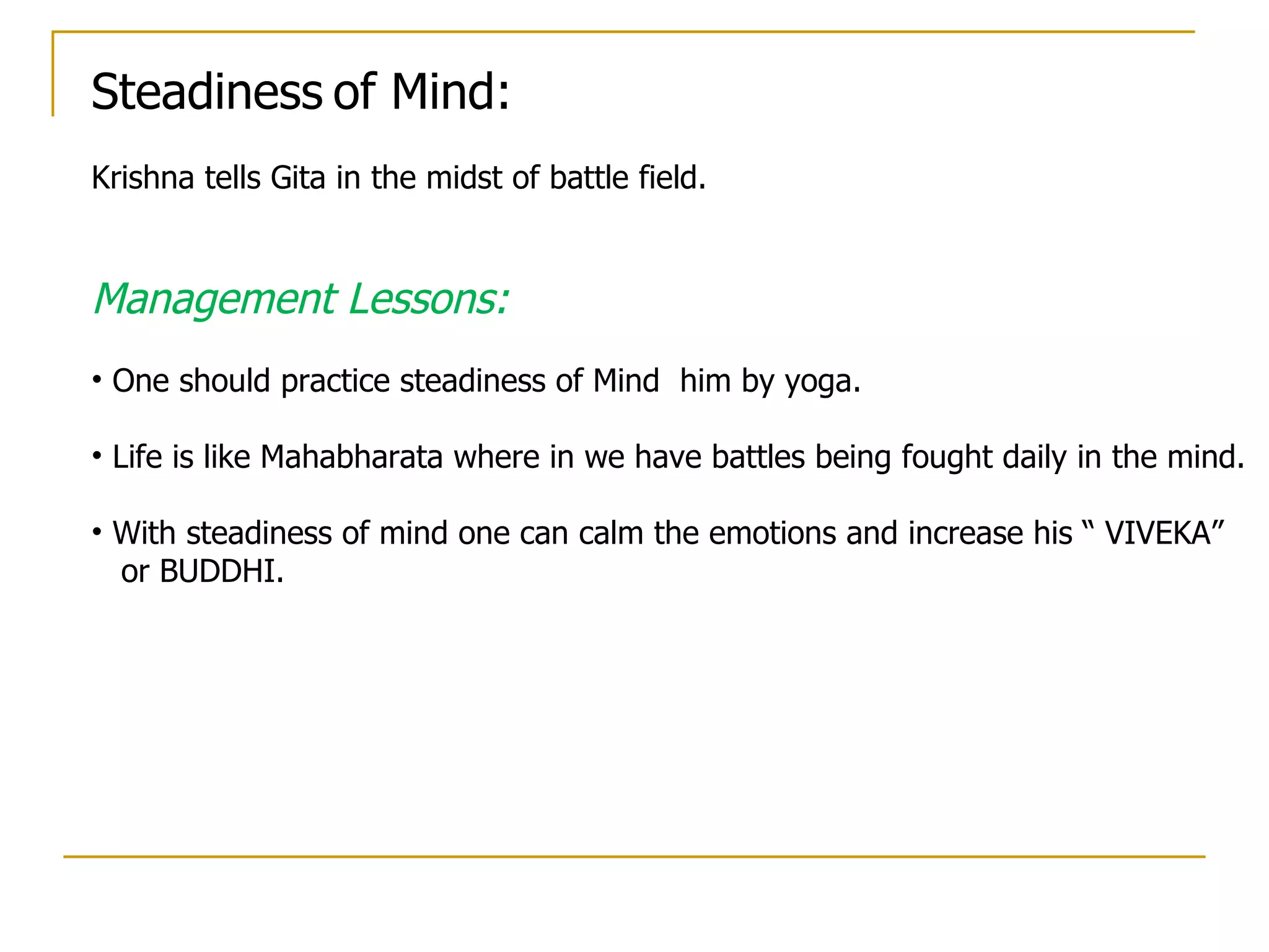 Lessons From Bhagvat Gita | PPT