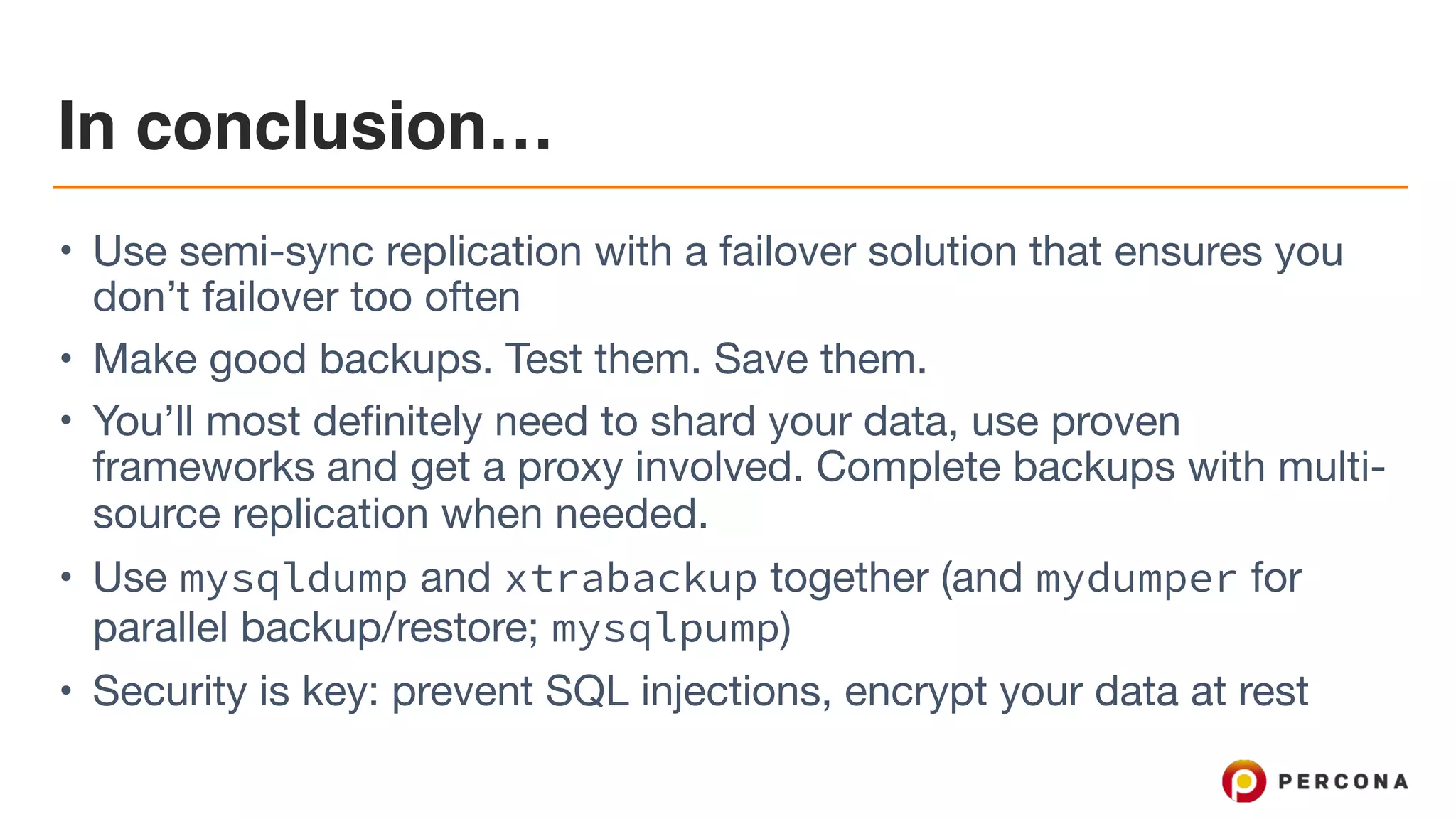 Lessons from database failures | PPT