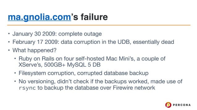 Lessons from database failures | PPT