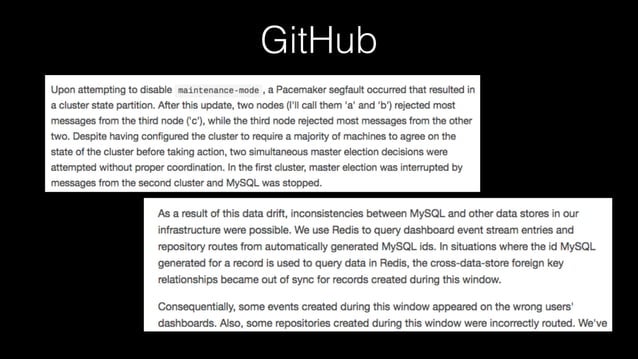 Lessons from database failures | PPT