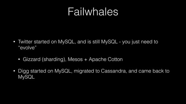 Lessons from database failures | PPT