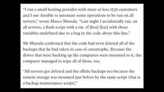 Lessons from database failures | PPT