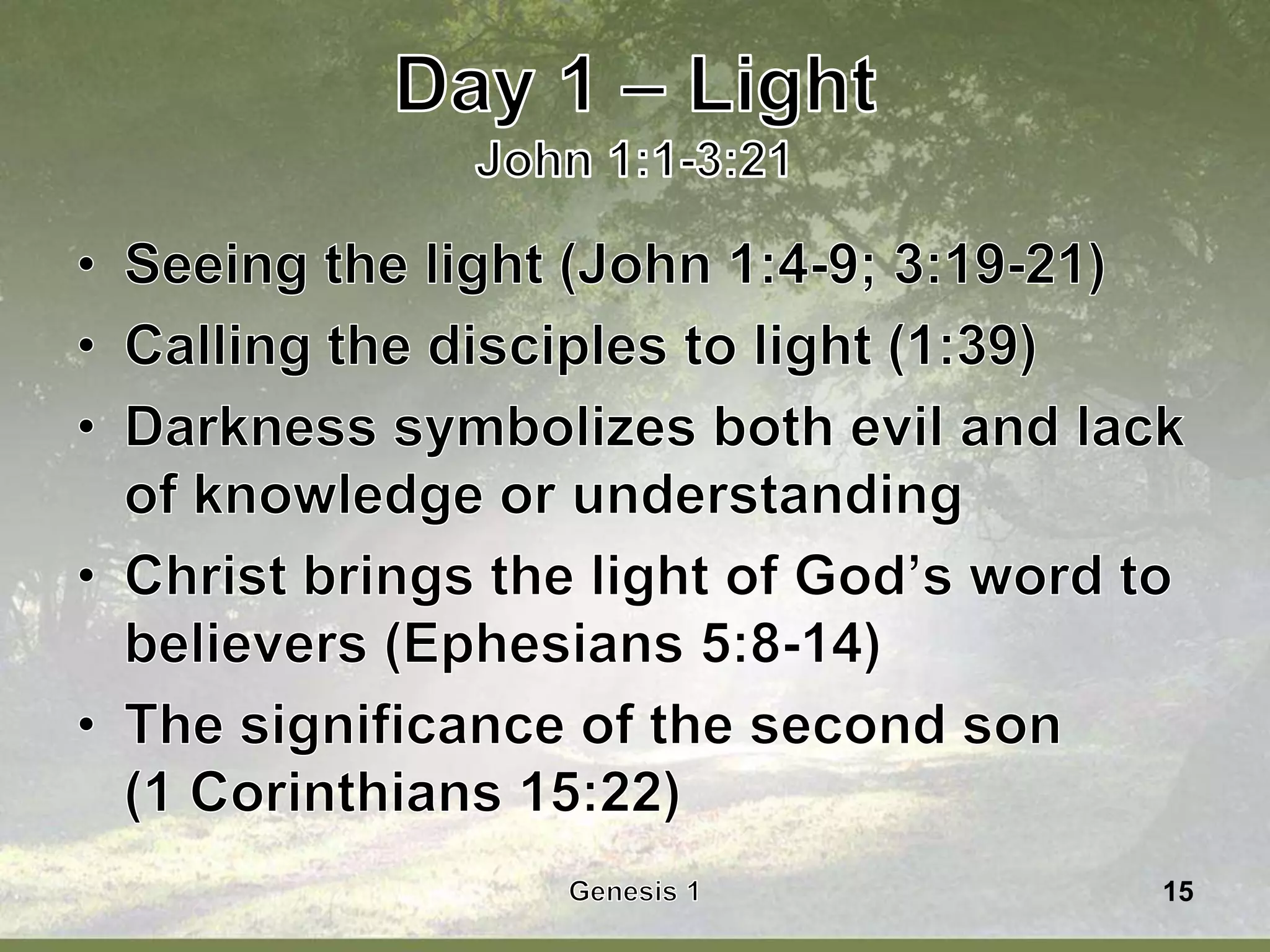 Lessons from genesis 1 (part 1) | PPTX