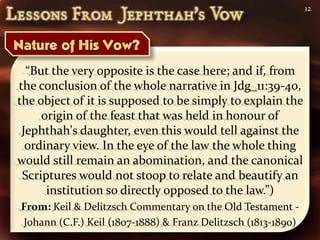 Lessons From Jephthah's Vow | PDF | Judaism | Religion & Spirituality