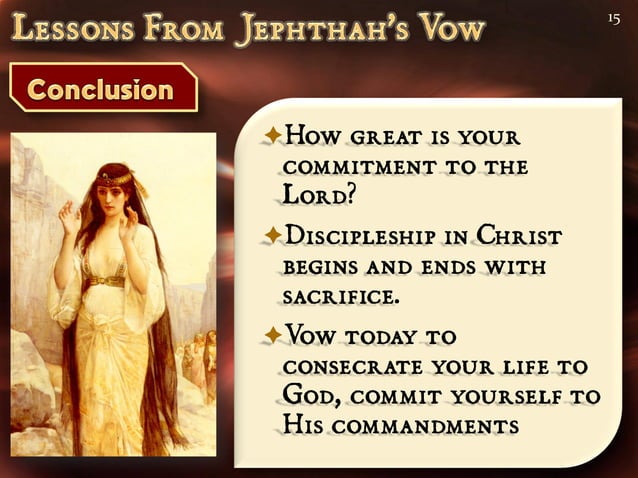Lessons From Jephthah's Vow | PDF | Judaism | Religion & Spirituality