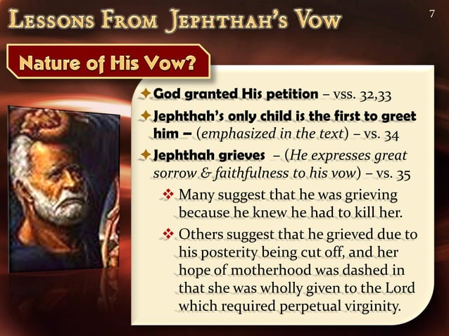 Lessons From Jephthah's Vow | PDF | Judaism | Religion & Spirituality
