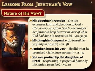 Lessons From Jephthah's Vow | PDF | Judaism | Religion & Spirituality