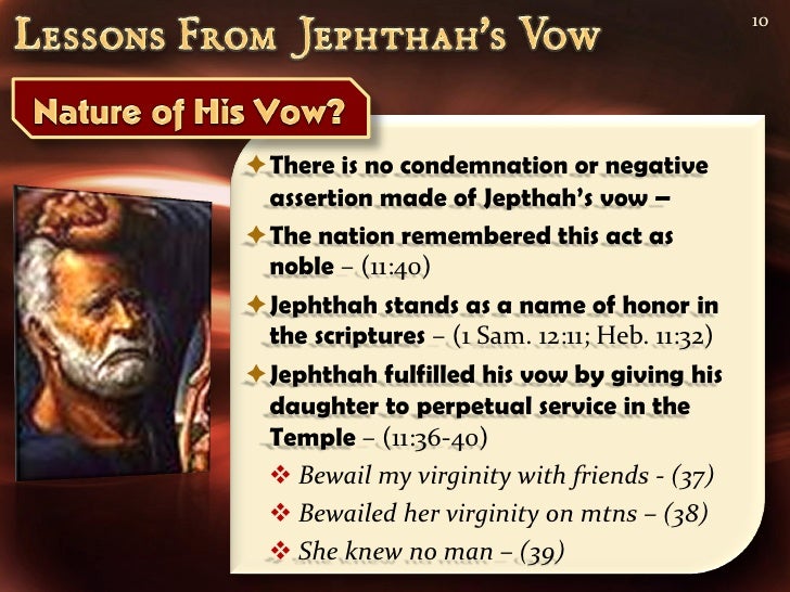 Lessons From Jephthah's Vow