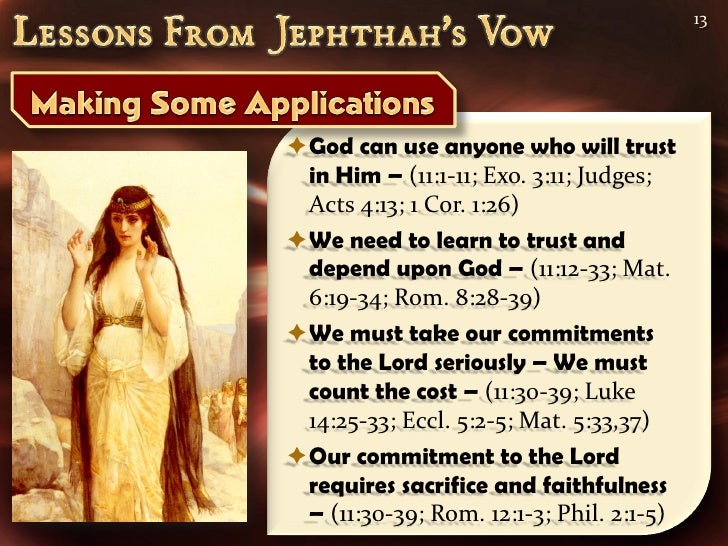 Lessons From Jephthah's Vow