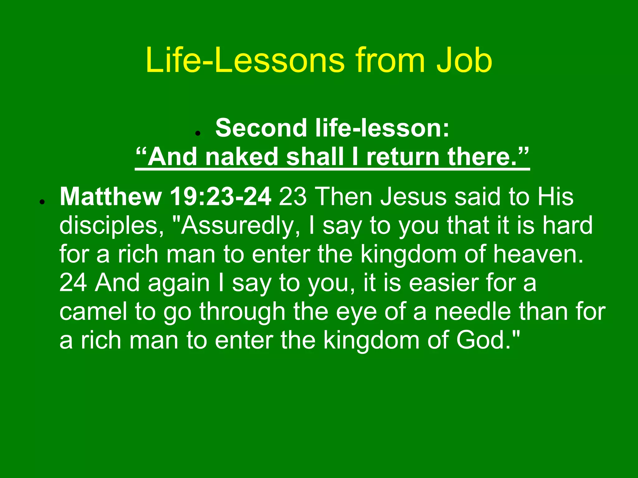 Lessons from job | PPT