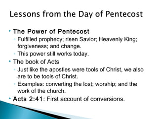 Lessons from the Day of Pentecost | PPT