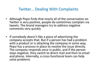 Lessons from Pepsi’s strategy on Twitter | PPTX | Business | Business ...