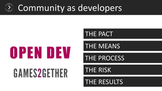 Lessons from the community building an open development dna jeff spock ...