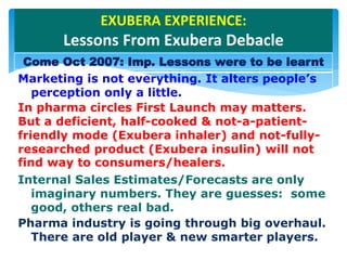 Lessons from the Failed Inhaled Insulins Dec 2011 at World Congress on ...