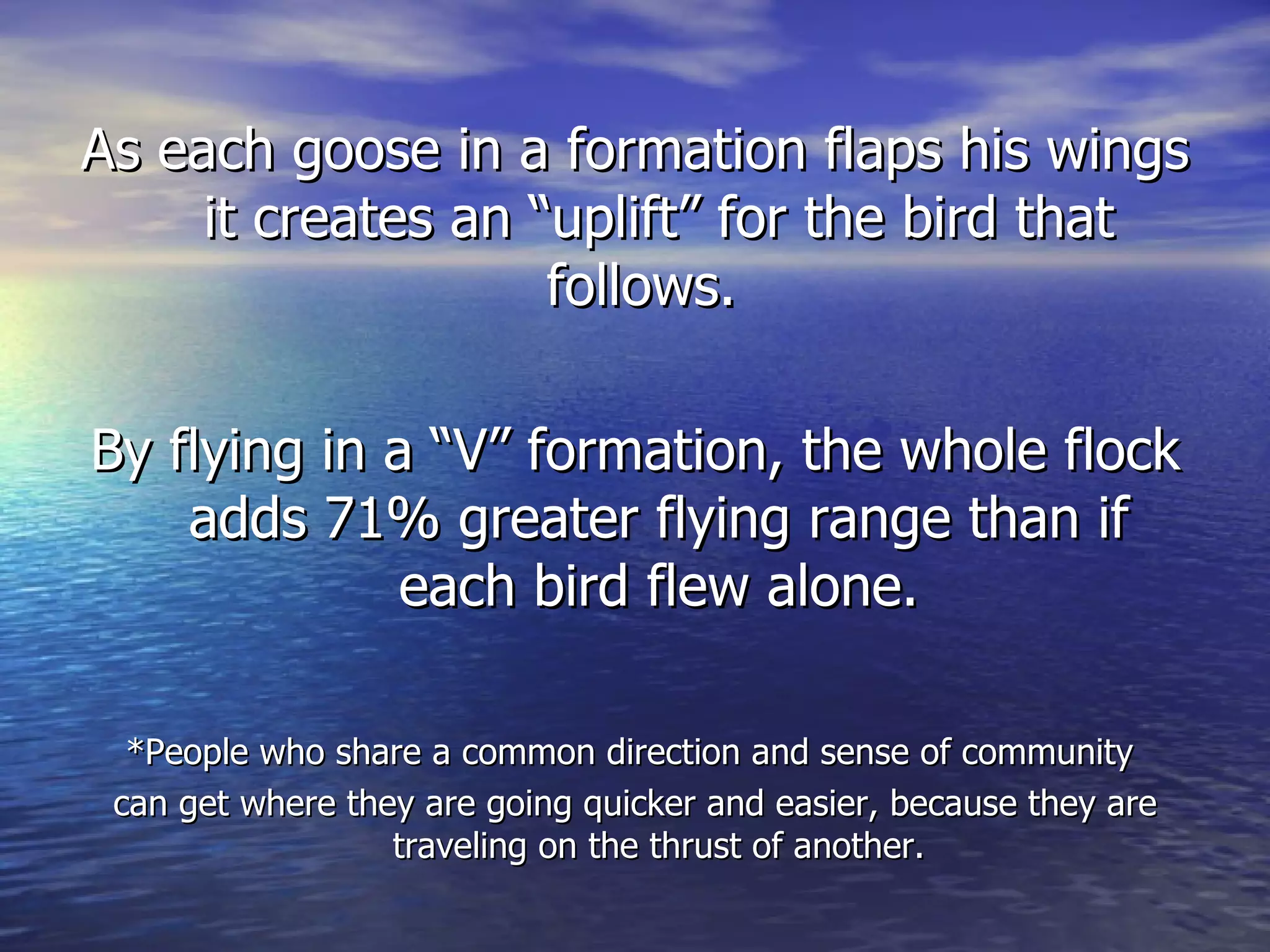 Lessons From The Geese | PPT
