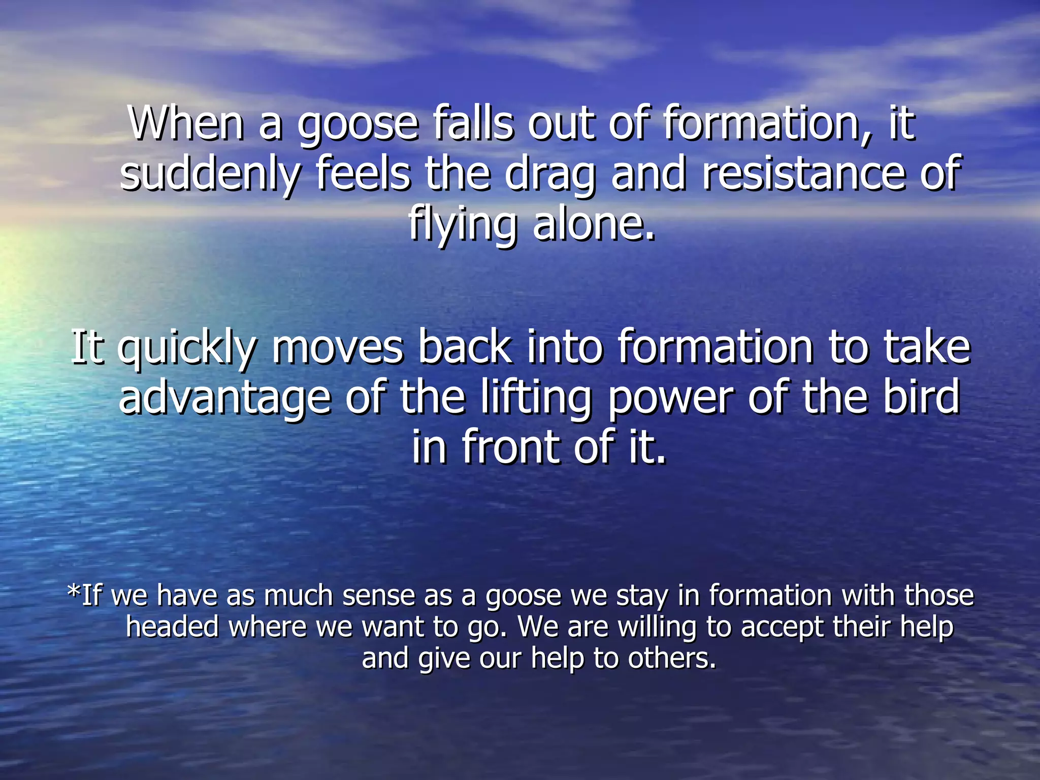 Lessons From The Geese | PPT