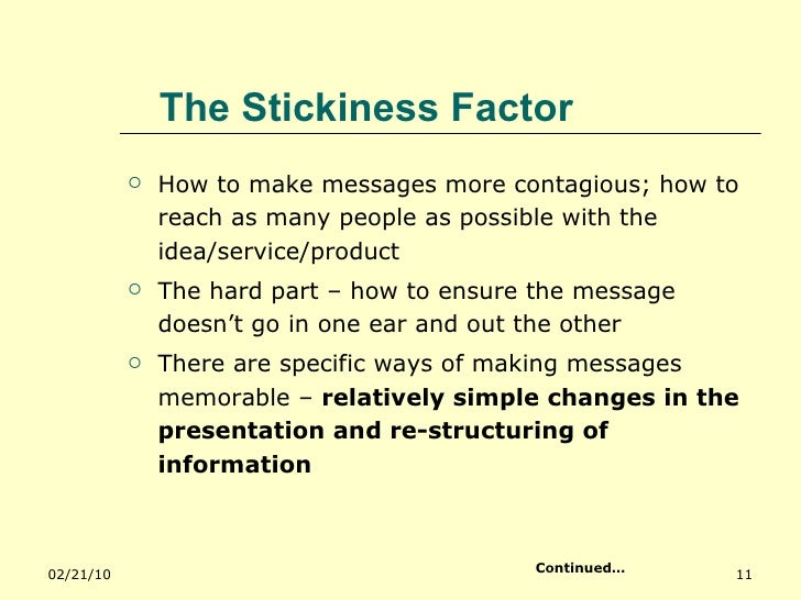 Stickiness Factor Quotes