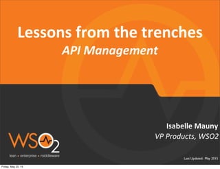 Lessons from the Trenches: Building an API-Centric Architecture | PDF