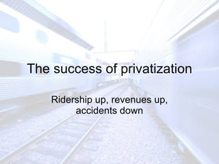 Lessons From Uk Rail Privatization Germany | PPT