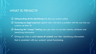 Lessons in privacy engineering from a nation scale identity system ...