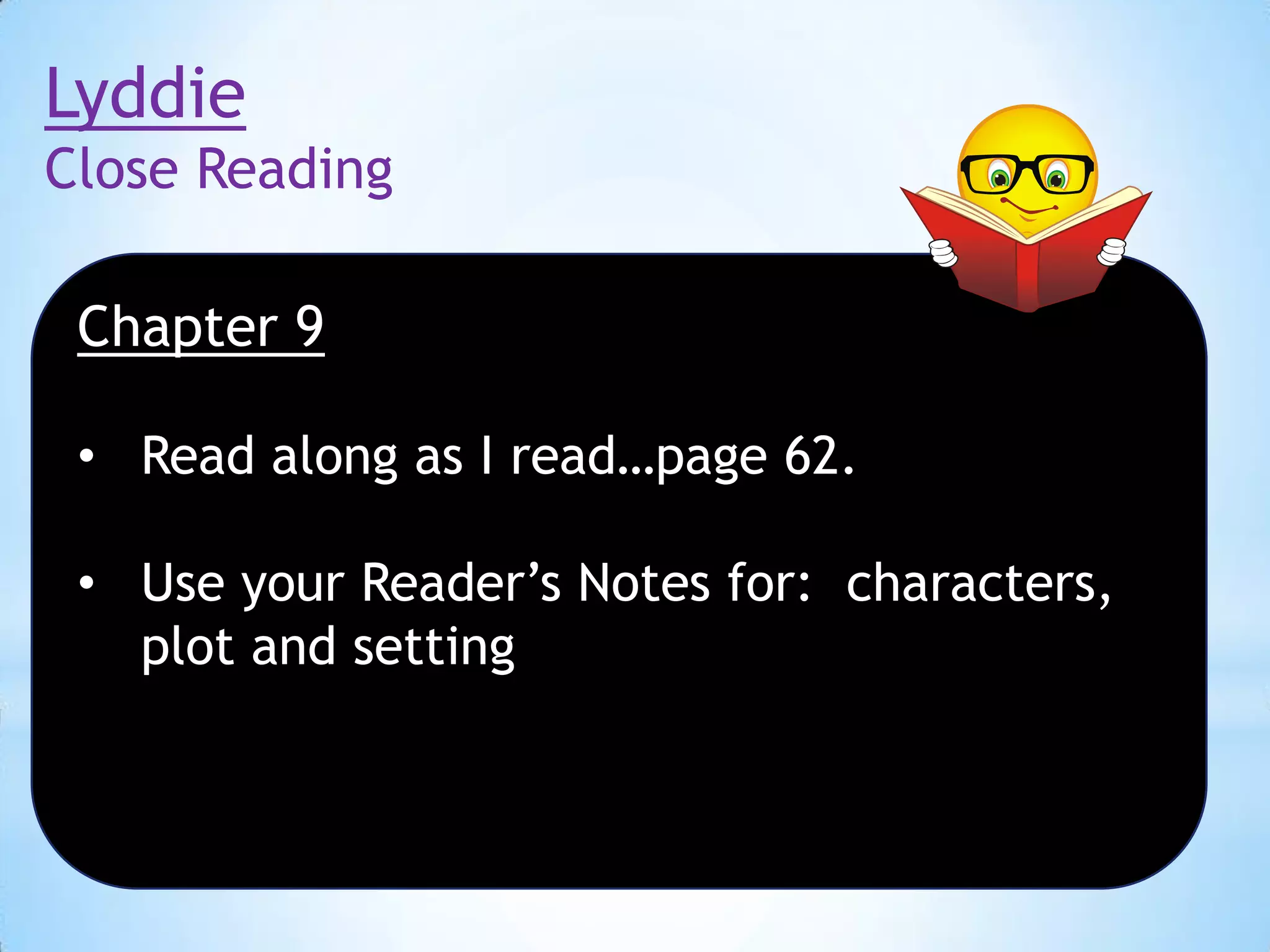 Lyddie: Lesson six, Unit 1 | PPTX