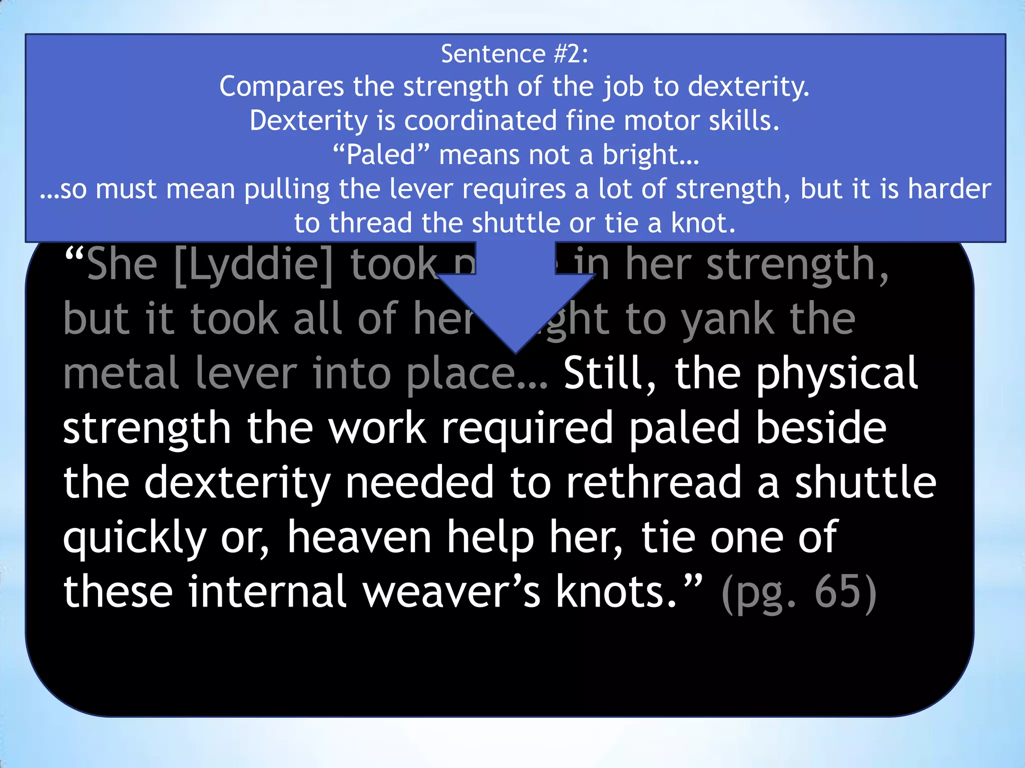 Lyddie: Lesson six, Unit 1 | PPTX