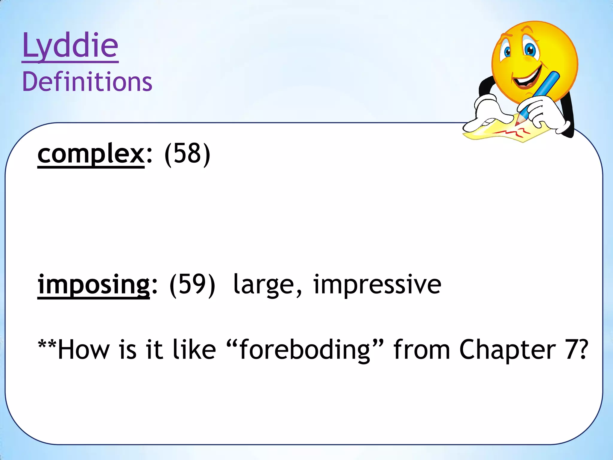 Lyddie: Lesson six, Unit 1 | PPTX