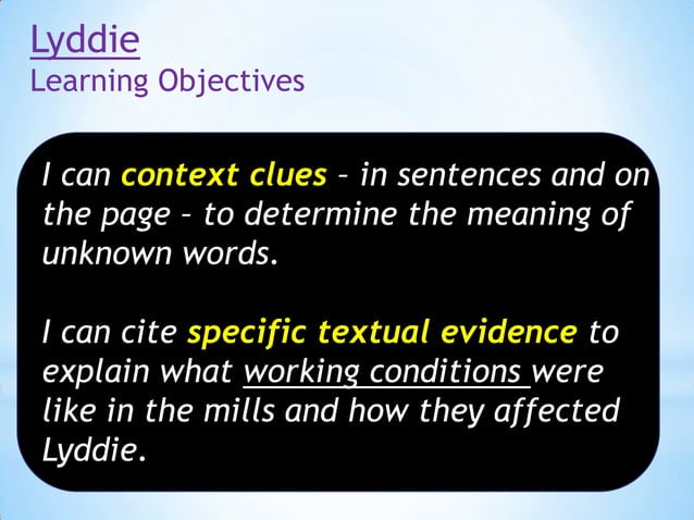 Lyddie: Lesson six, Unit 1 | PPTX | Needlework | Arts and Crafts