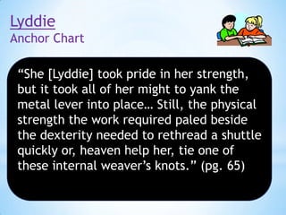 Lyddie: Lesson six, Unit 1 | PPTX | Needlework | Arts and Crafts